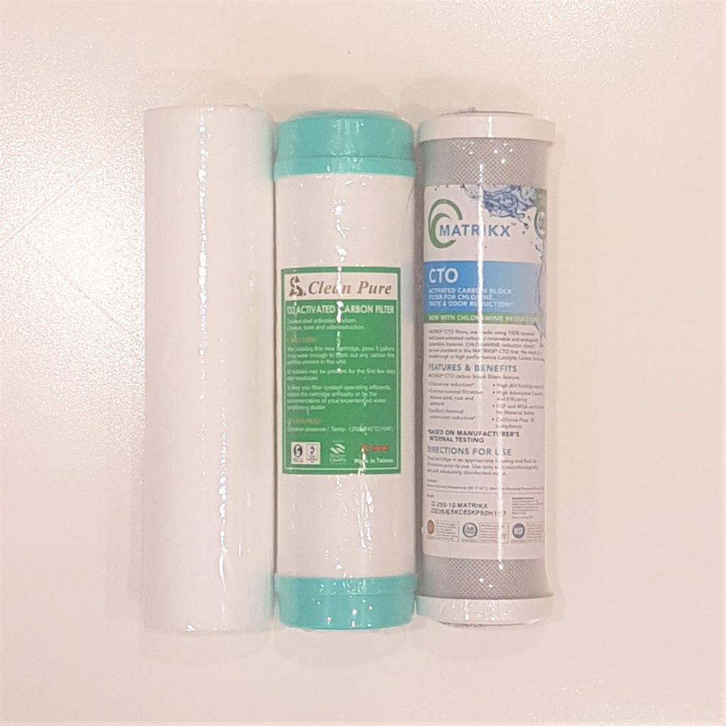 5 stage RO, annual filter set - chlorinated water